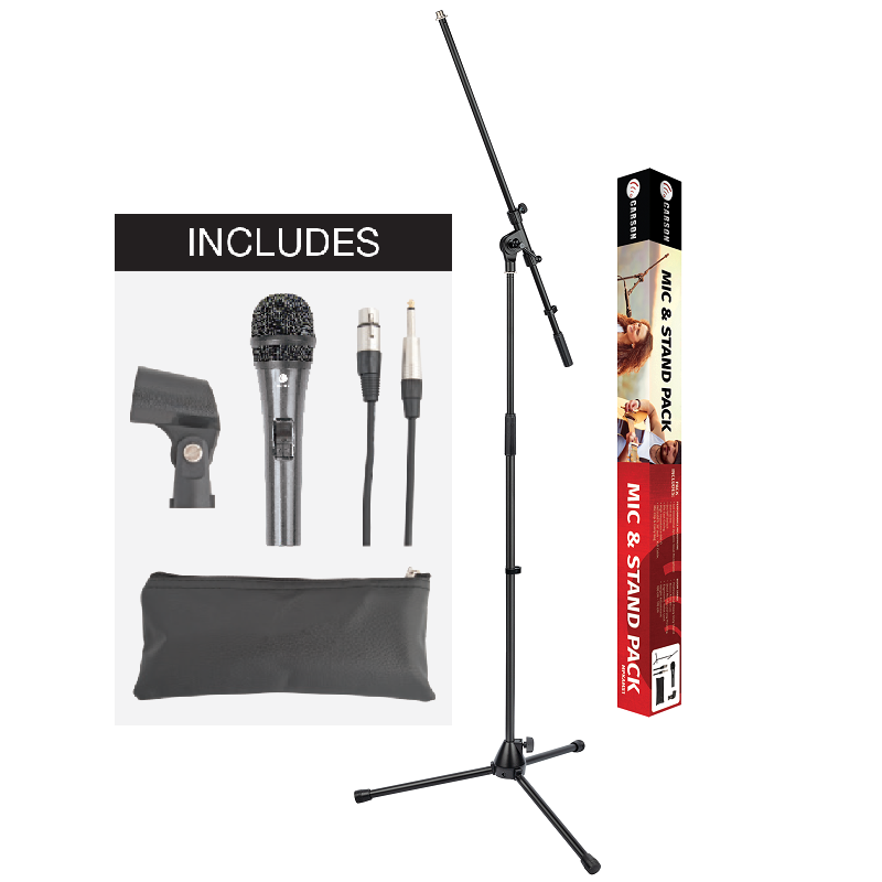 Carson MPKAMS1 Complete Microphone & Boom Stand Pack — Engadine Music