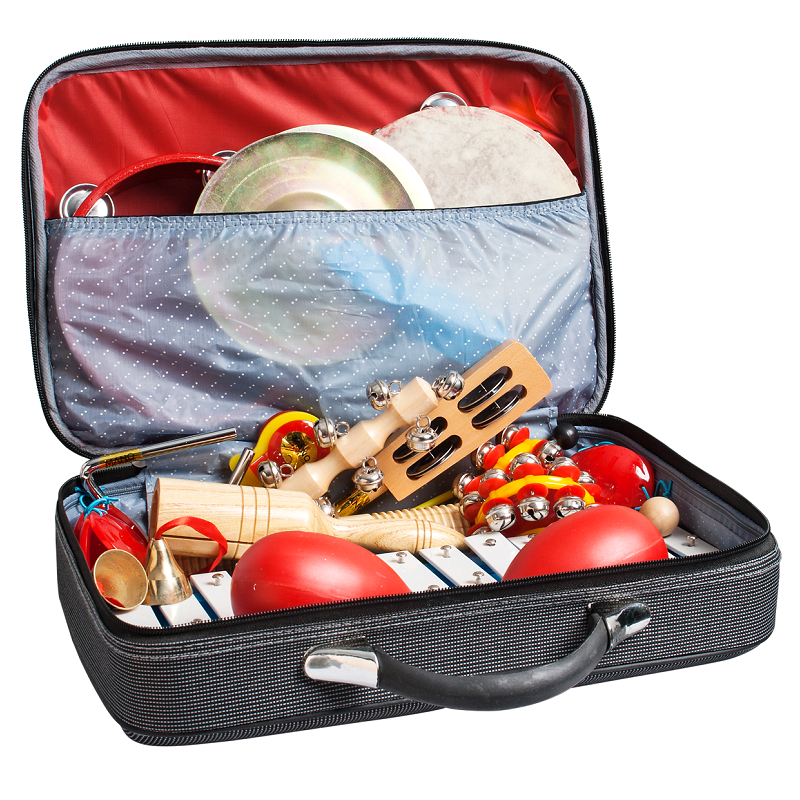 Mano Percussion 17 Piece Deluxe Percussion Kit in Heavy Duty Hard Case ...