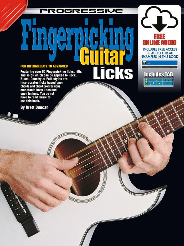 Progressive Fingerpicking Guitar Licks Book/Online Audio — Engadine Music